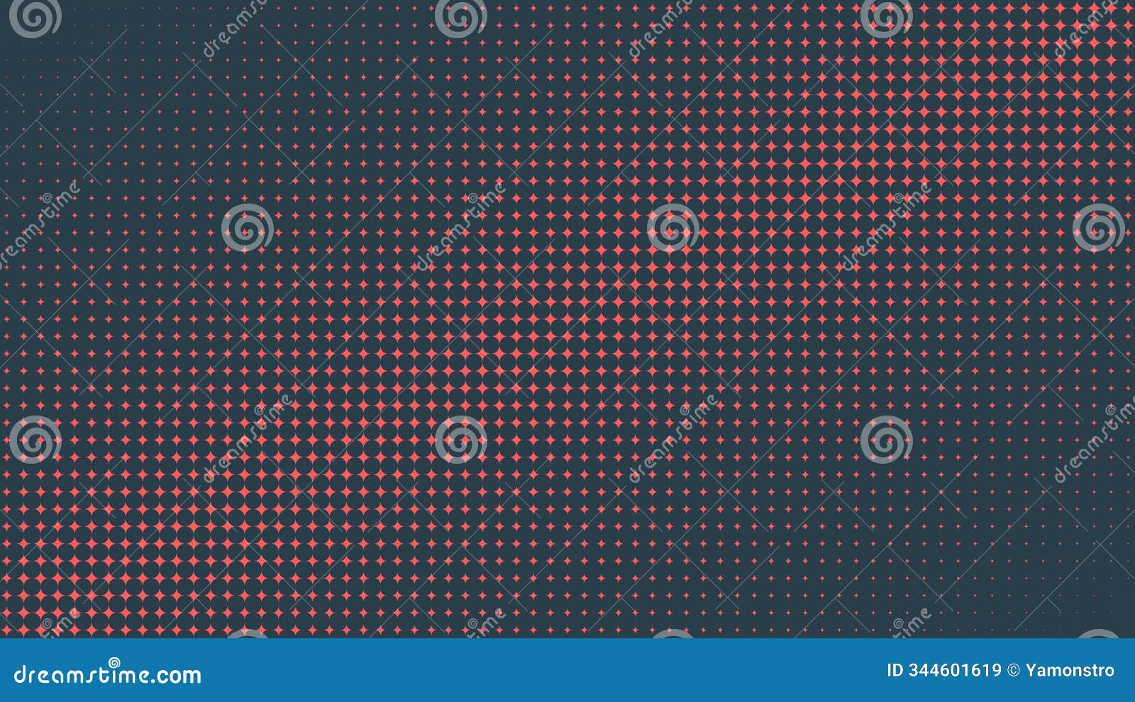 Red Circular Halftone Pattern Faded Gradient Tilted Border Vector ...