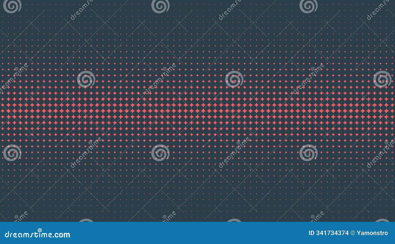 Circular Halftone Pattern Straight Line Border Vector Red Black ...