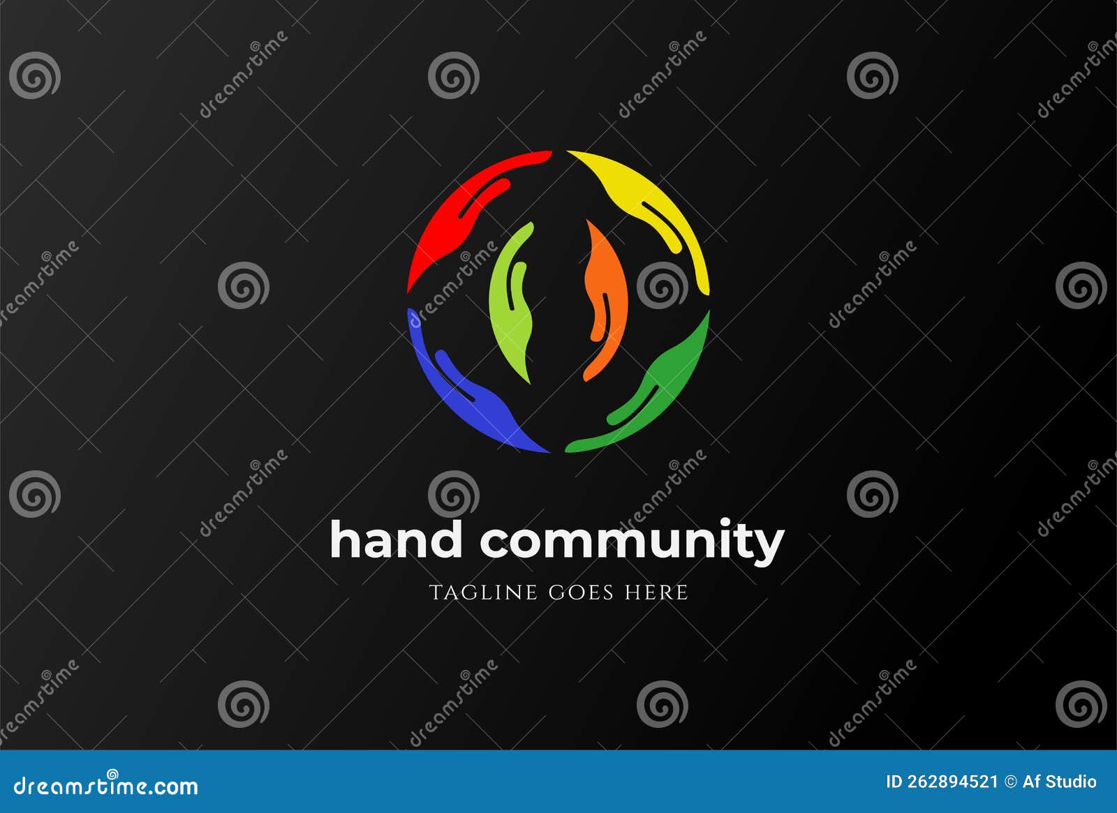 Circular Hand for Community Unity Charity Foundation Logo Stock Vector ...