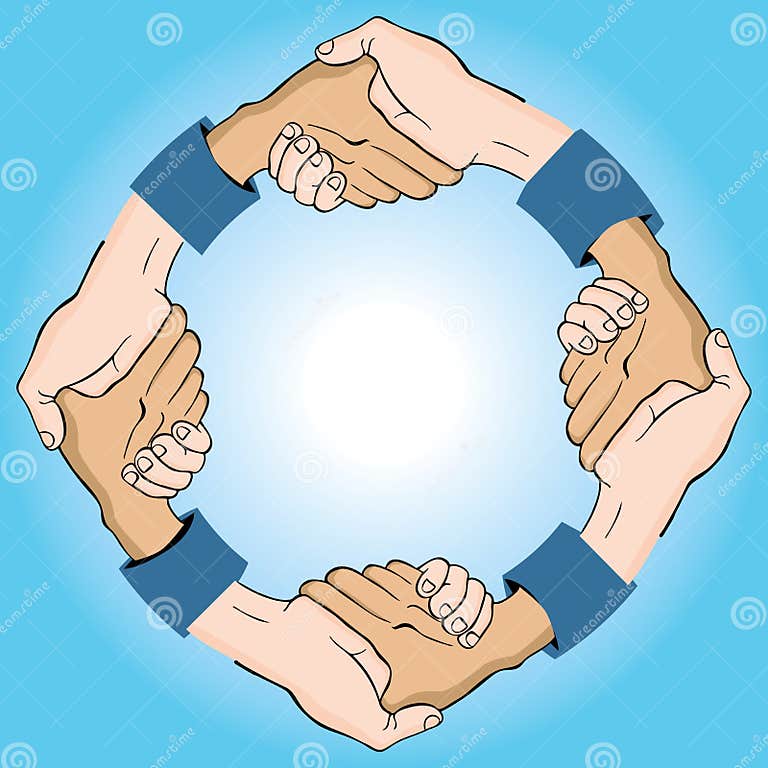 Circular Handshake stock vector. Illustration of handshake - 17668196
