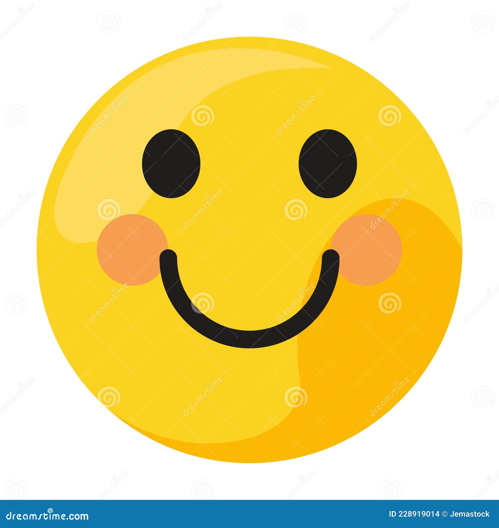 Circular Happy Emoticon Smiling Stock Vector - Illustration of emoticon ...