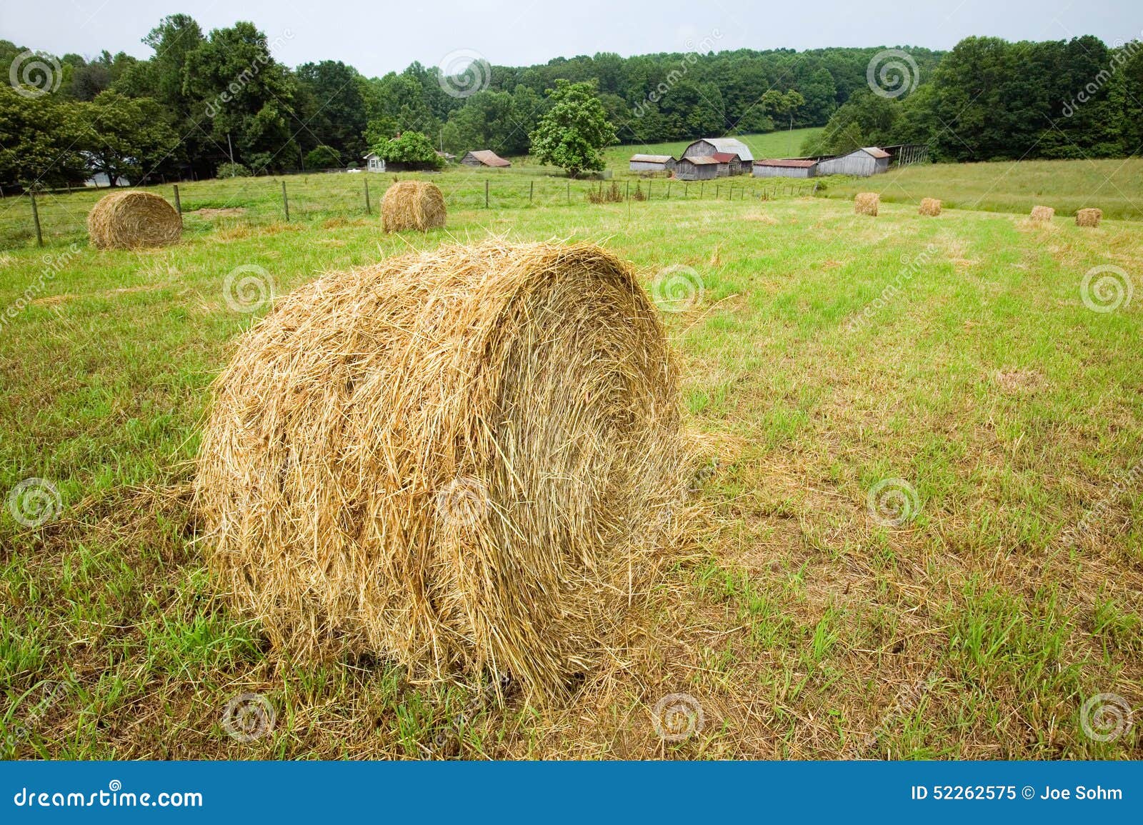 A Circular Haystack and Farm on Blue Ridge Highway in North Carolina ...