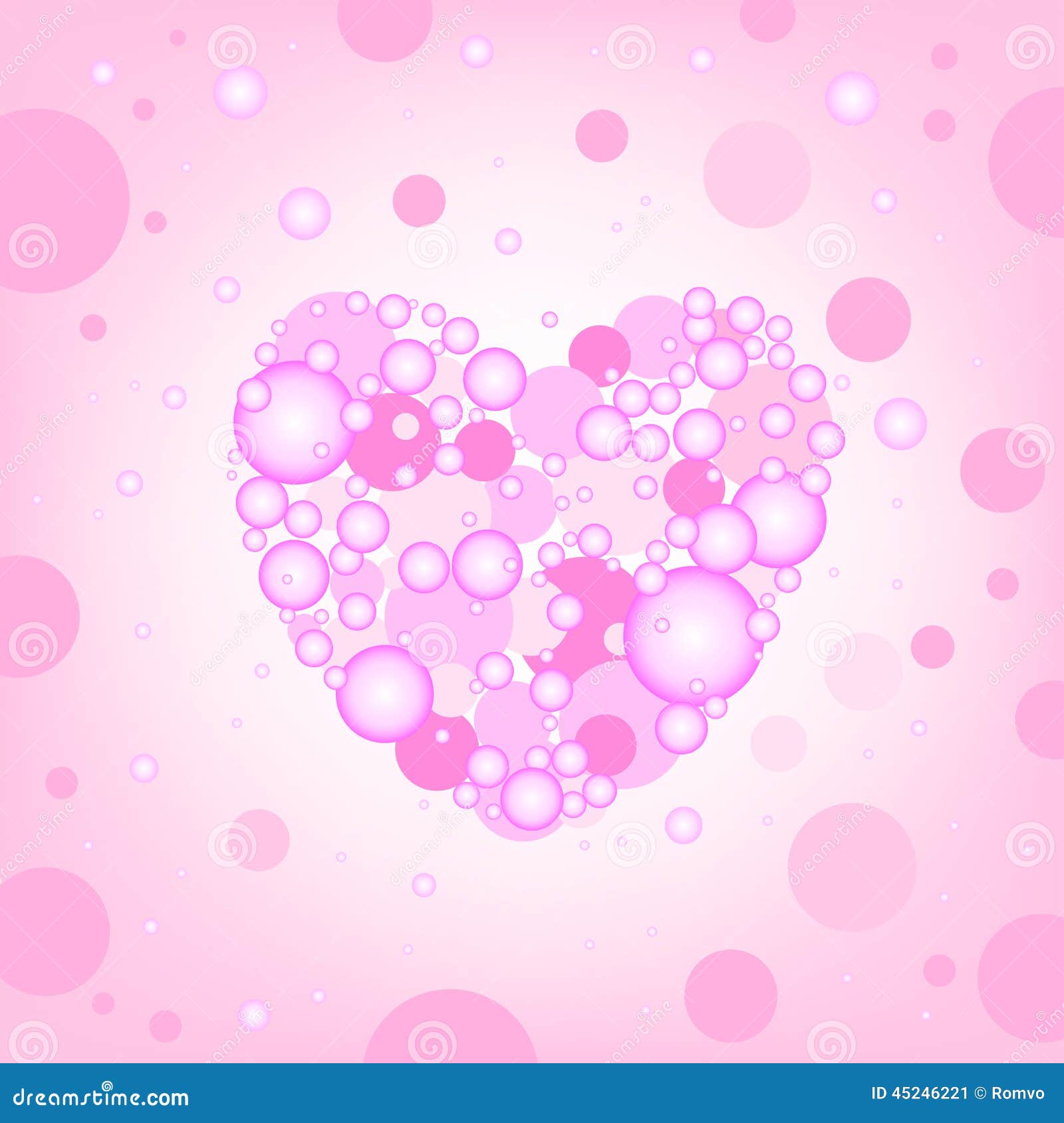 Circular Heart Effects Background Stock Vector - Illustration of bokeh ...