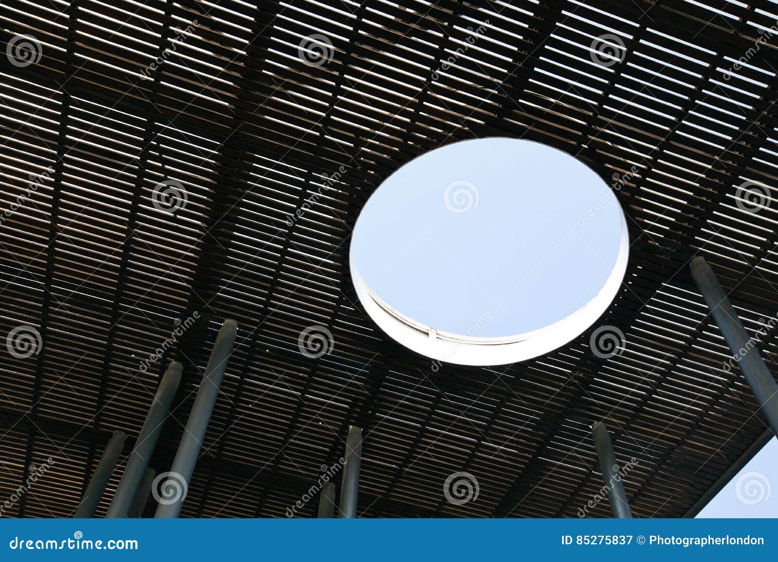 Circular Hole In Wooden Walking Deck Royalty-Free Stock Photo ...