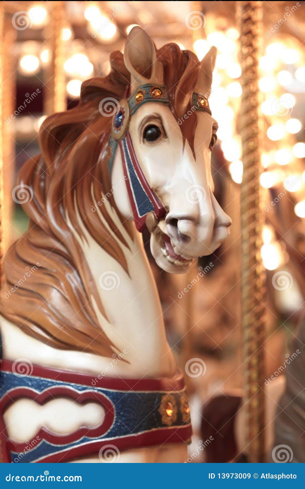 Circular Horse Carousel Close Up Stock Image - Image of park, ride ...