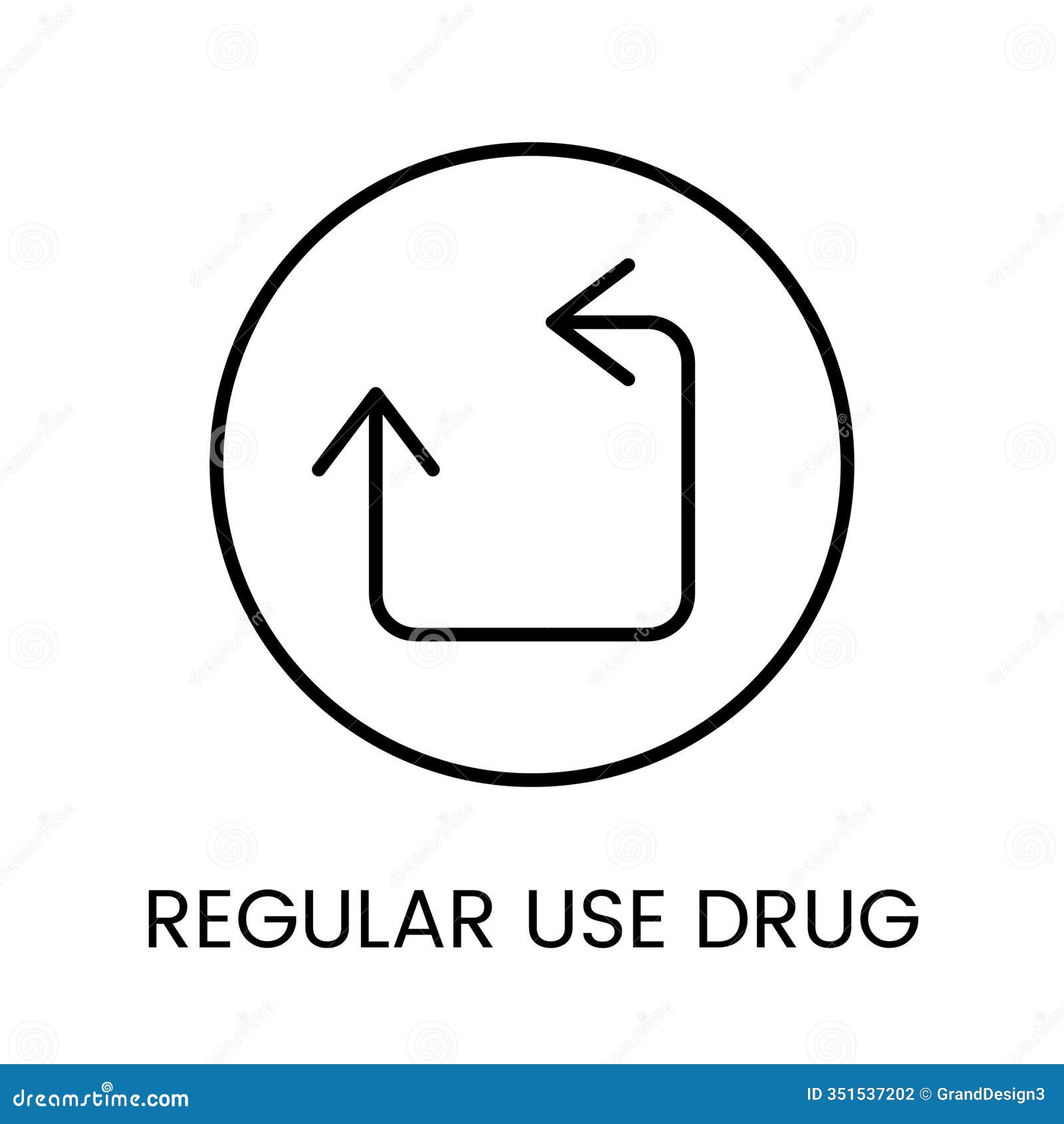 A Circular Icon with Curved Arrows Symbolizing Recurring Medication or ...