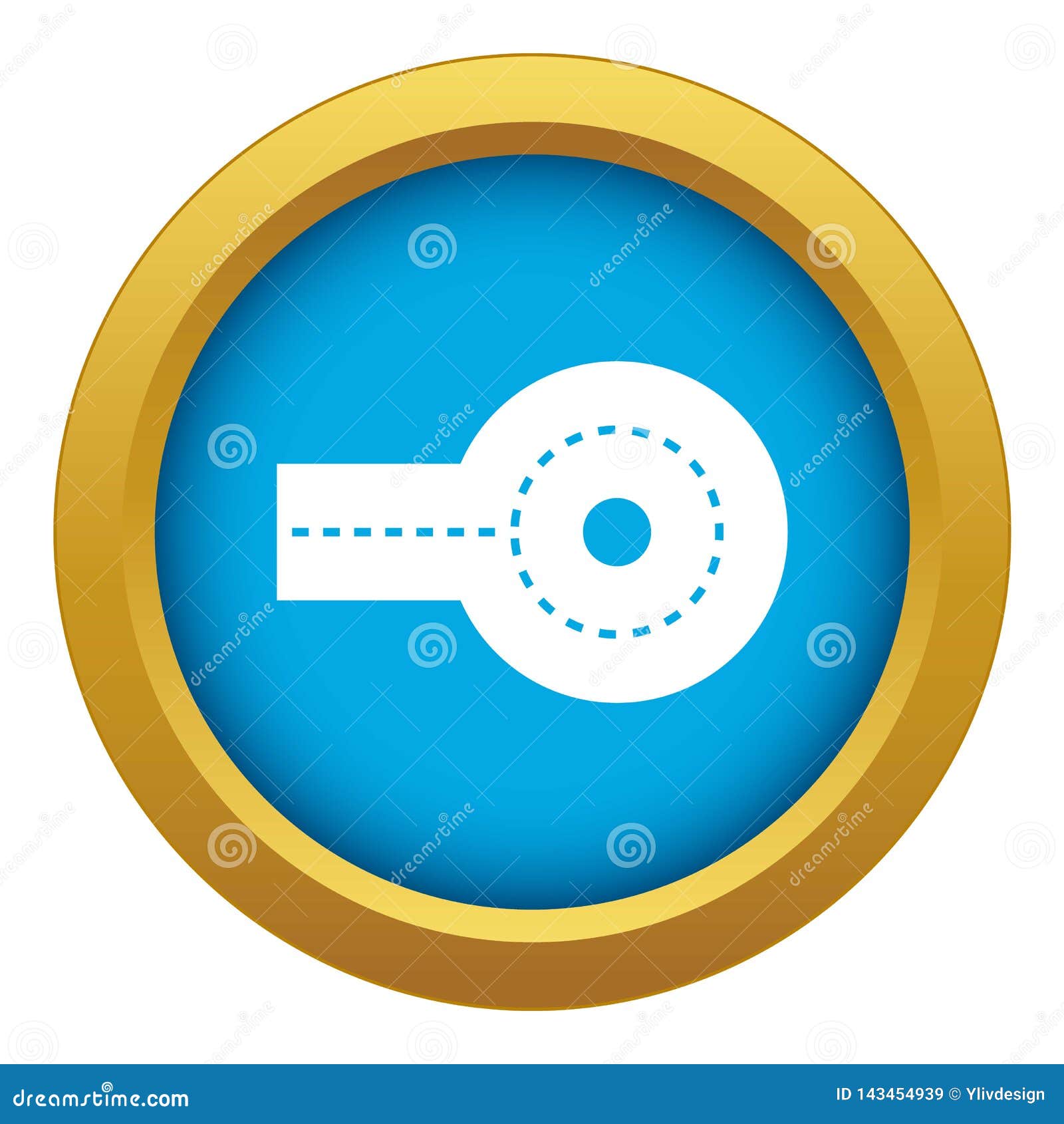Circular Impasse Icon Blue Vector Isolated Stock Vector - Illustration ...