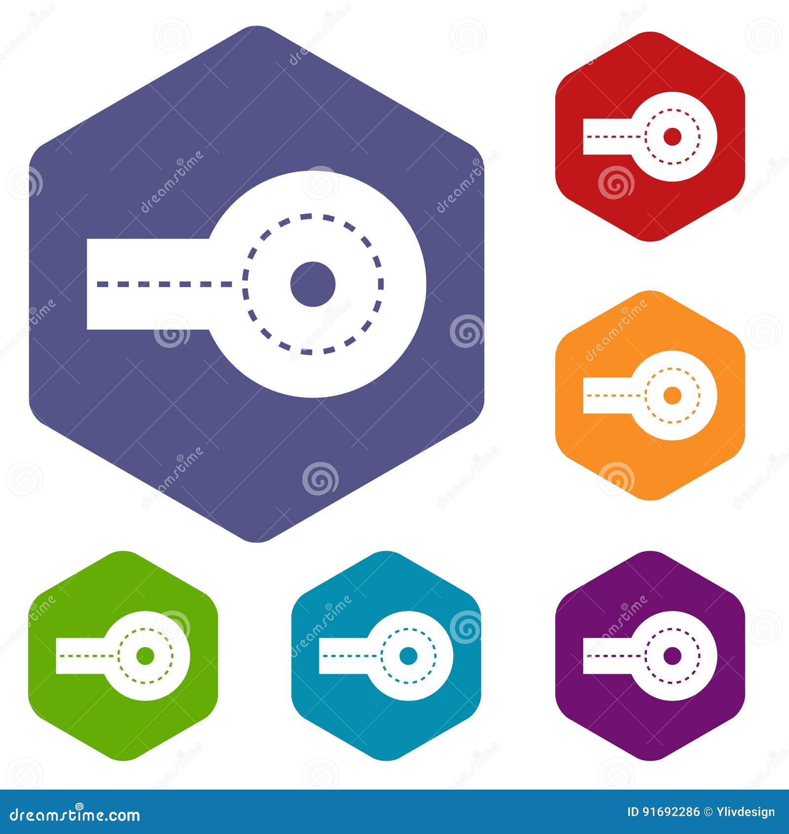 Circular Impasse Icons Set Hexagon Stock Vector - Illustration of ...