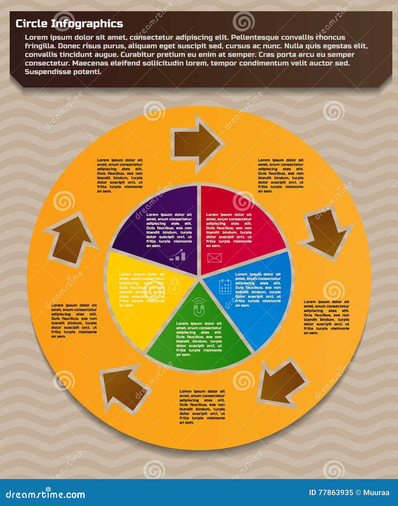 Circular Infographic Design Template Stock Vector - Illustration of ...