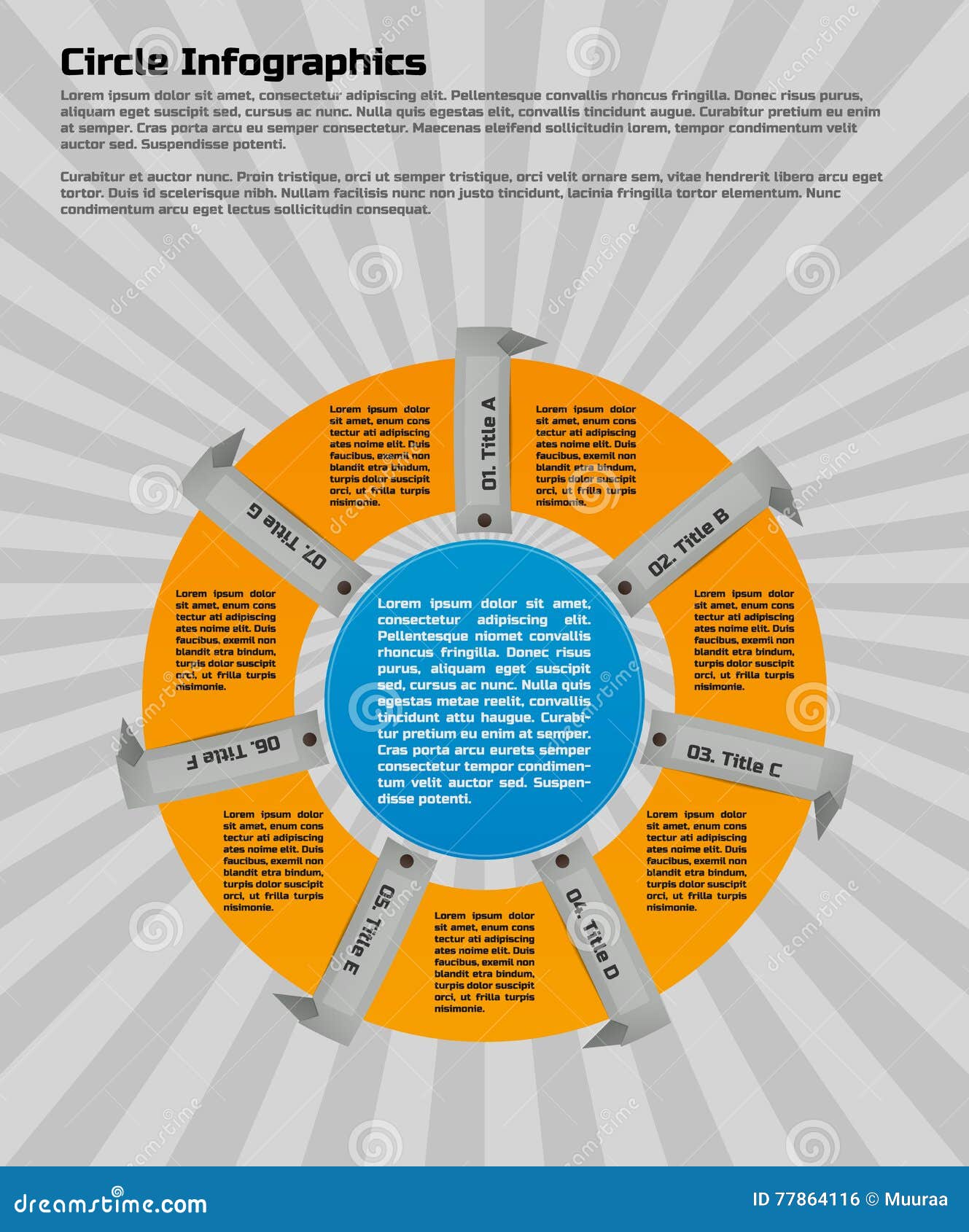 Circular Infographic Design Template Stock Vector - Illustration of ...