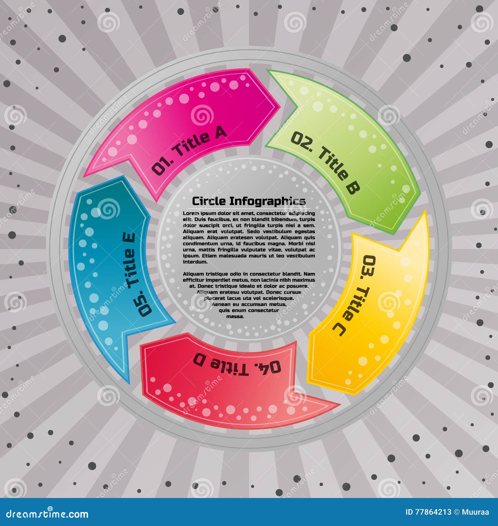 Circular Infographic Design Template Stock Vector - Illustration of ...