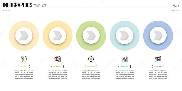 Circular Infographic for Business Presentation Stock Illustration ...