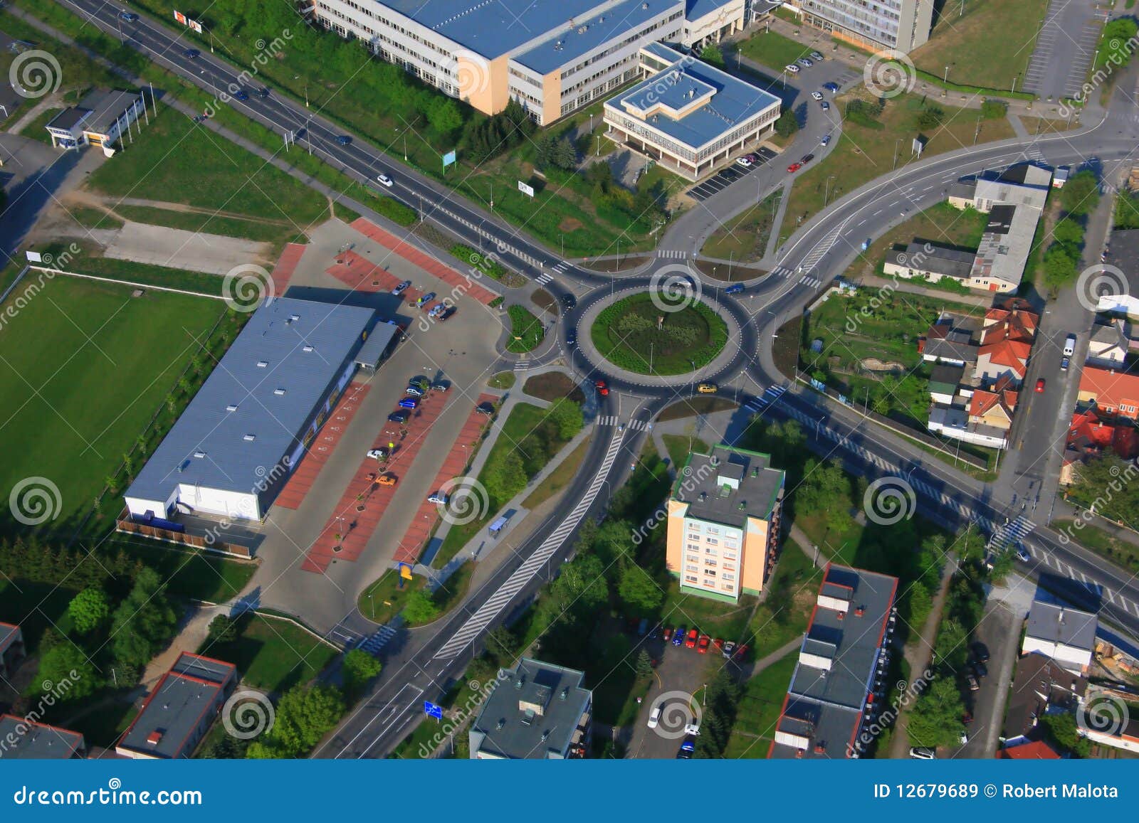 Circular intersection stock image. Image of asphalt, industrial - 12679689