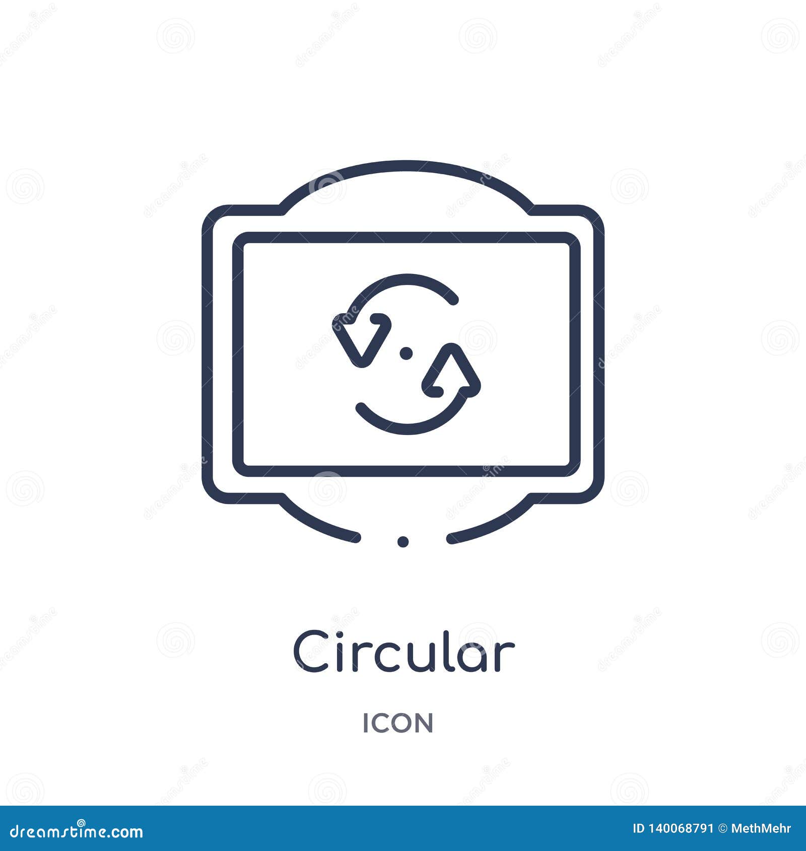Circular Intersection Icon From Traffic Signs Outline Collection. Thin ...
