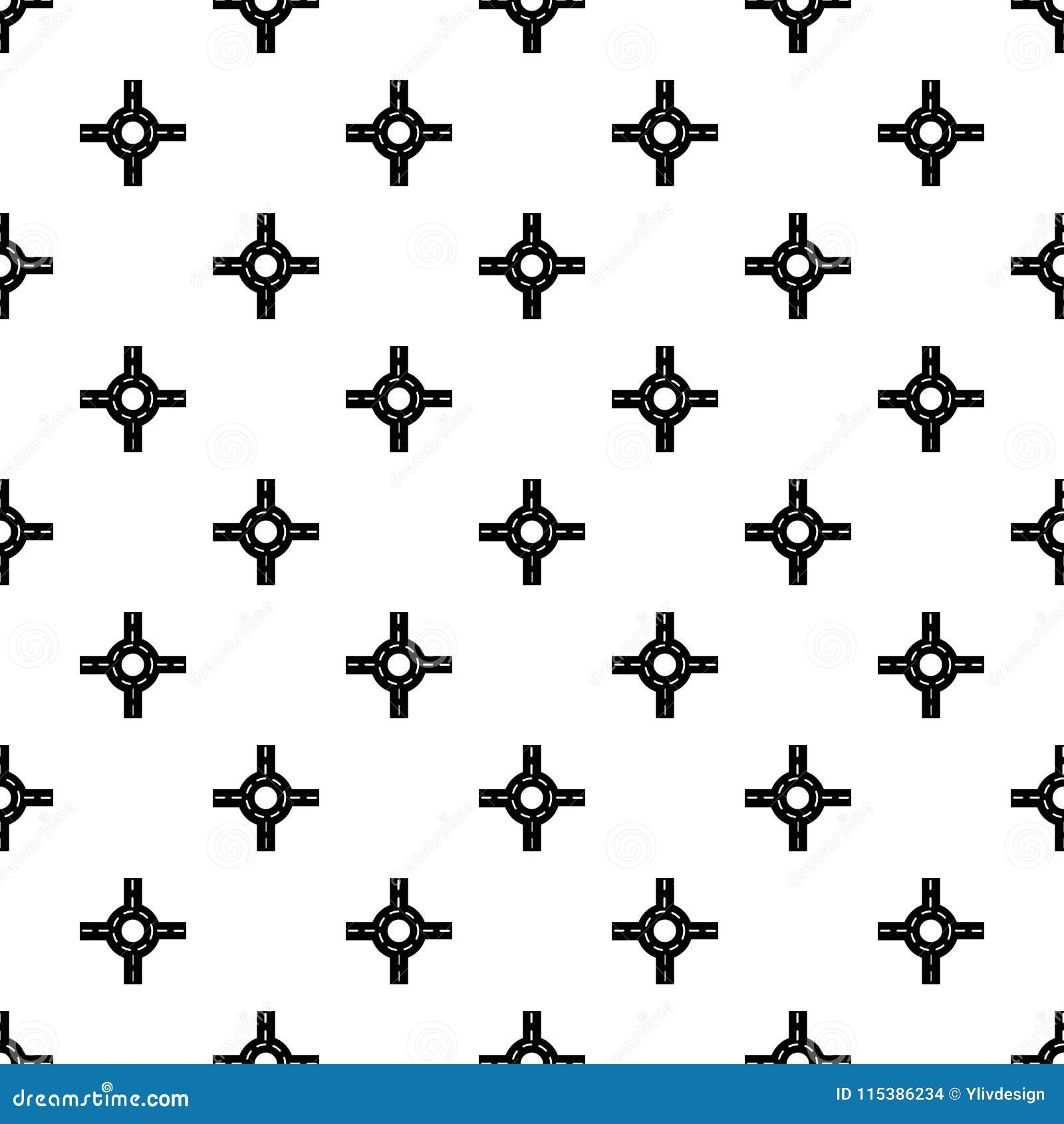 Circular Intersection Pattern Vector Seamless Stock Vector ...