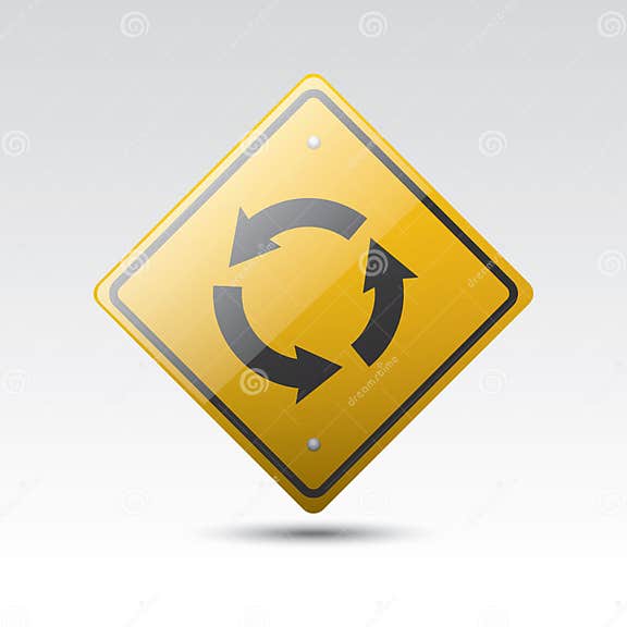 Circular Intersection Sign. Vector Illustration Decorative Design Stock ...