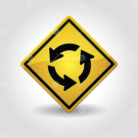 Circular Intersection Sign. Vector Illustration Decorative Design Stock ...