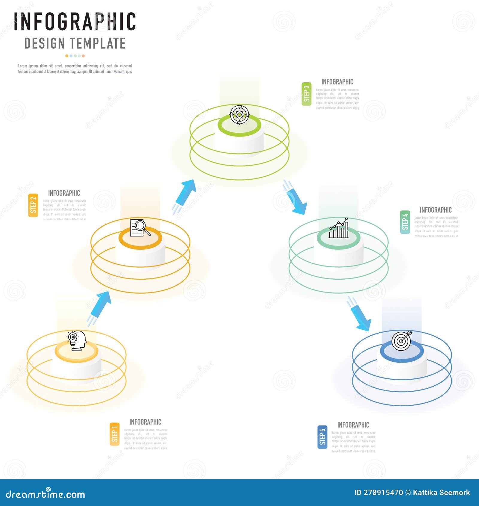 Circular Isometric Roadmap Infographic For Business Presentation Vector Illustration ...
