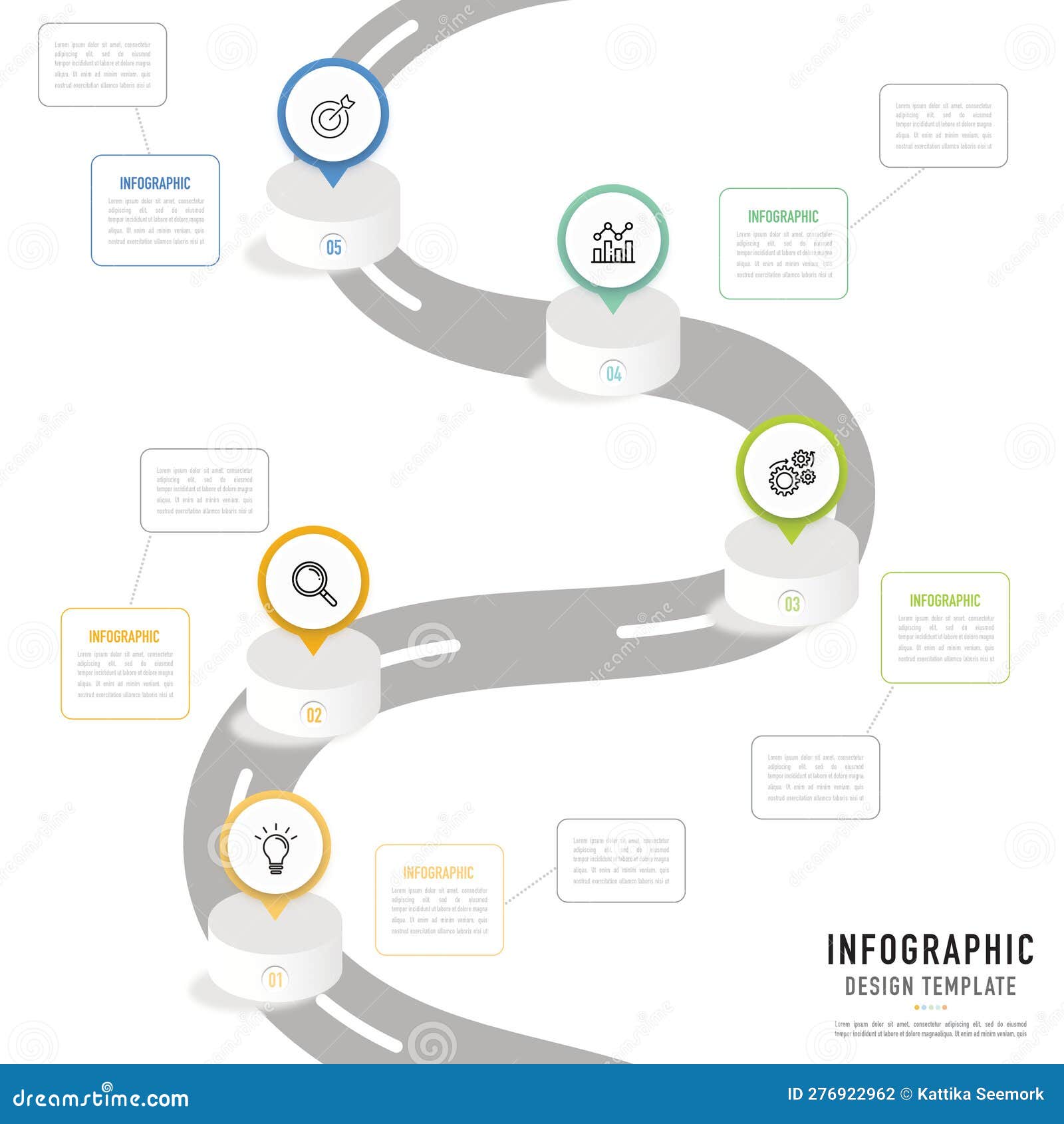Circular Isometric Roadmap Infographic For Business Presentation Vector ... Circular Isometric Roadmap Infographic For Business Presentation Vector ...