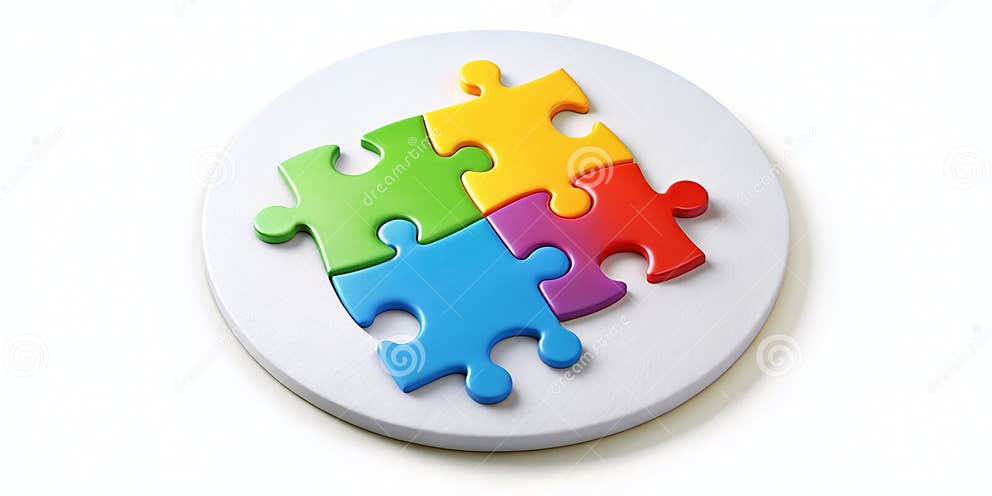 Circular Jigsaw Puzzle Template a Versatile Design Element for Print ...