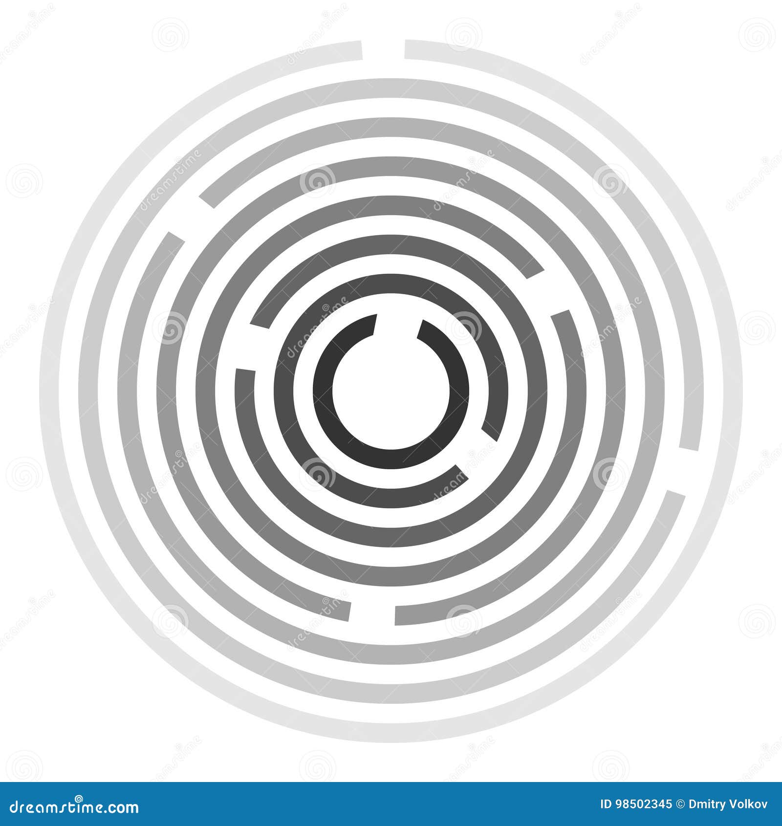 Circular Labyrinth, Maze Icon. Out of the Labyrinth Stock Illustration ...
