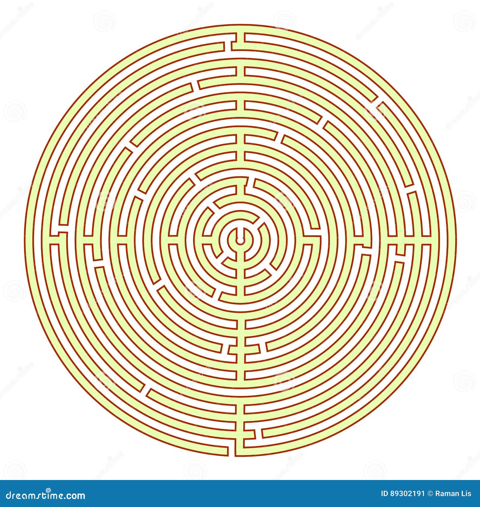 Circular labyrinth stock vector. Illustration of white - 89302191