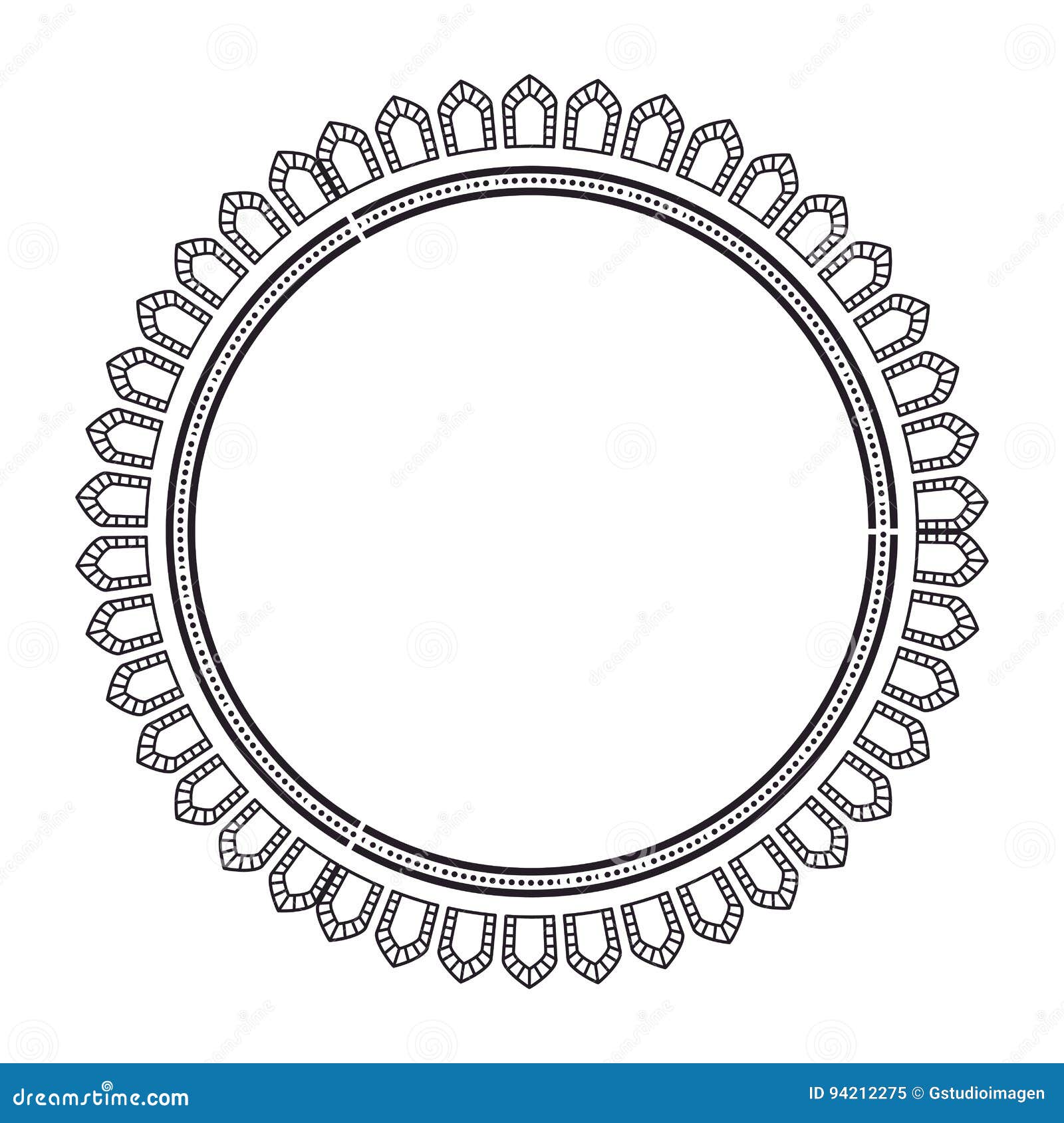 Circular Lace Mandala Style Stock Vector - Illustration of culture ...