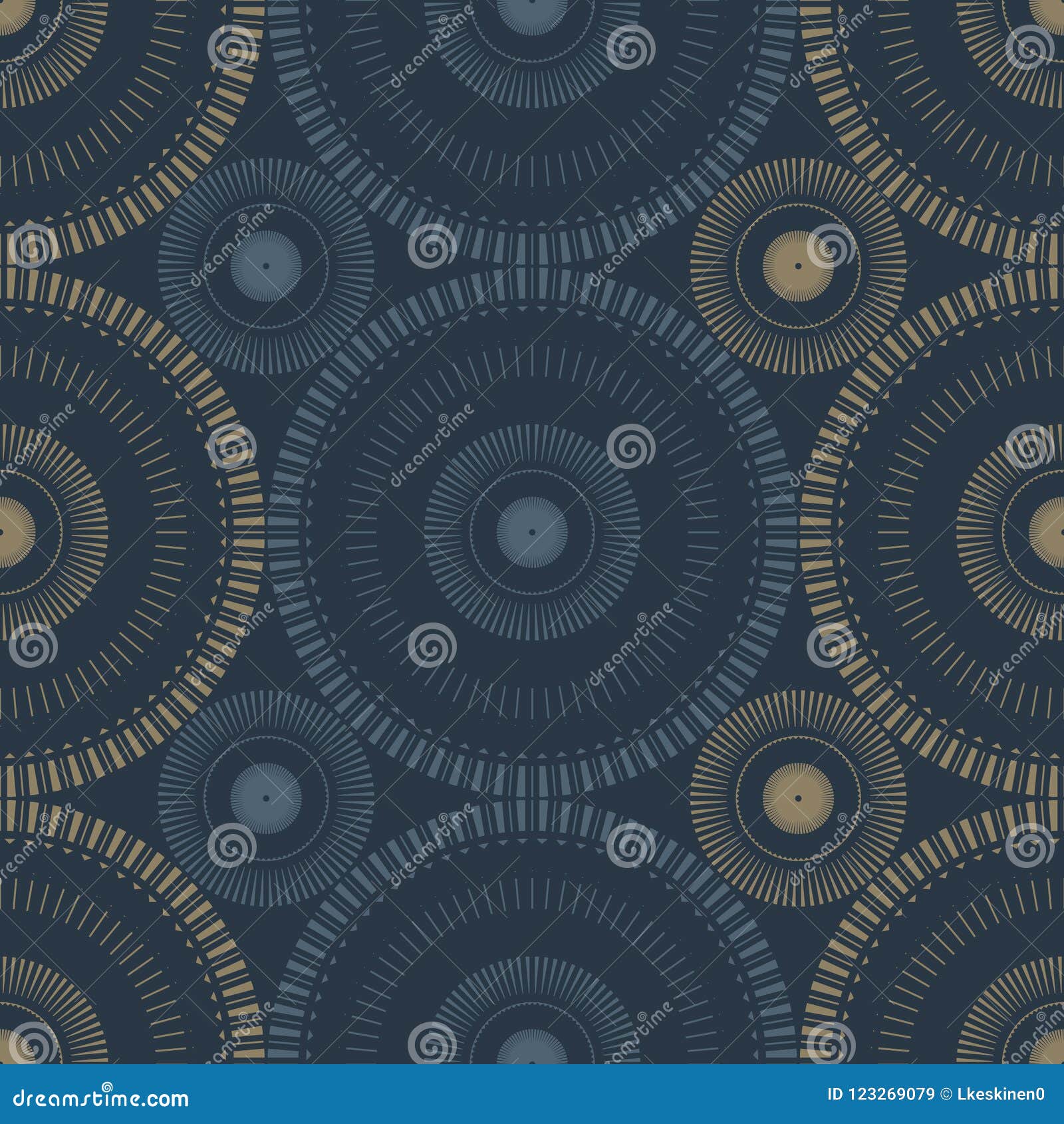 Circular Large Scale Seamless Pattern Stock Vector - Illustration of ...