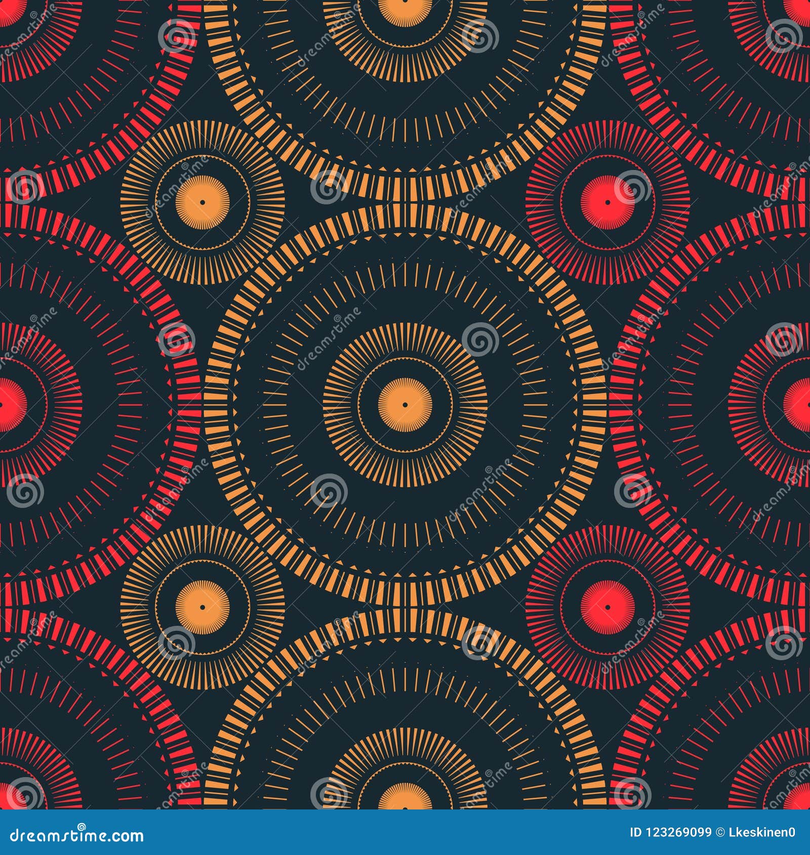 Circular Large Scale Seamless Pattern Stock Vector - Illustration of ...