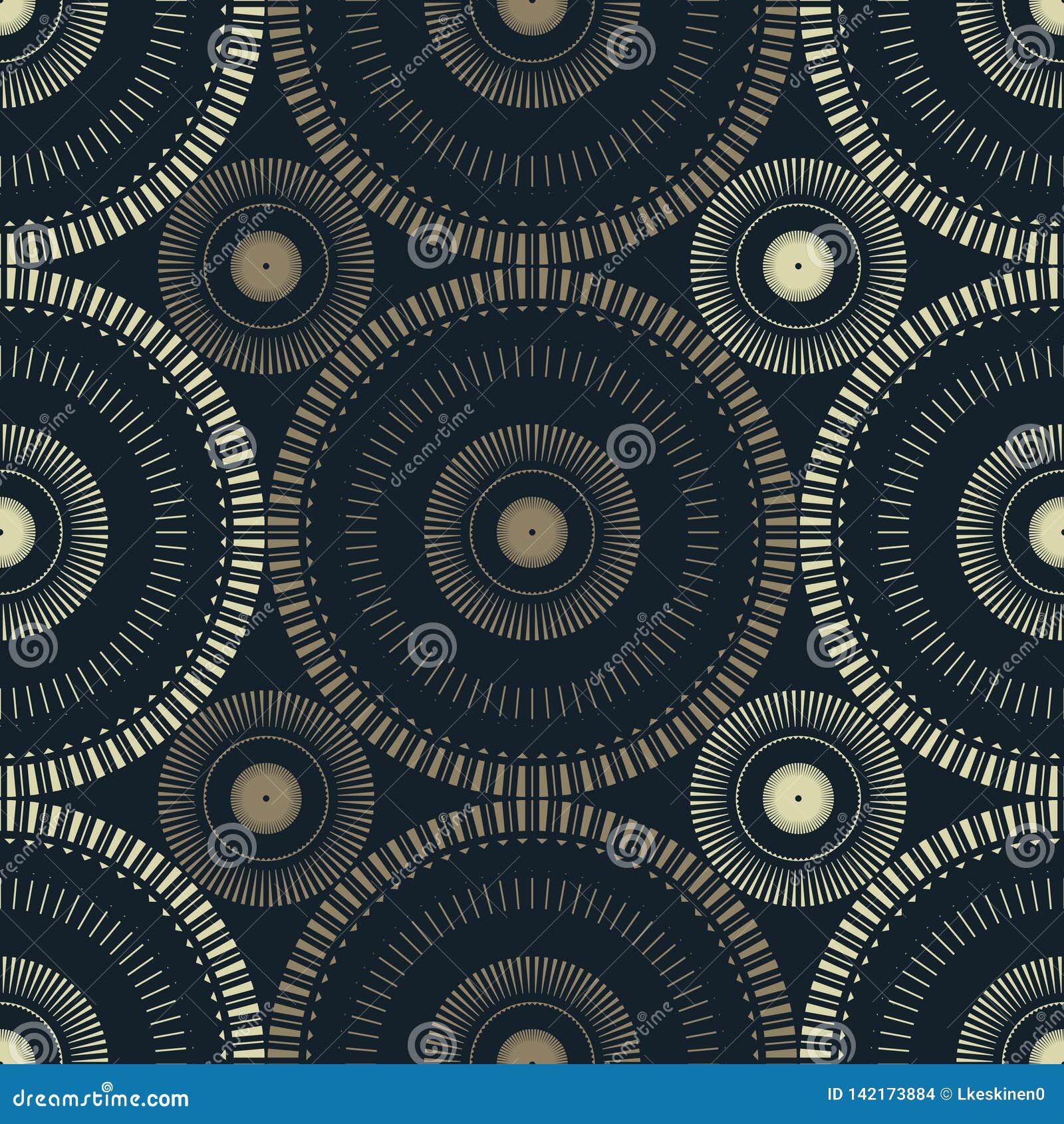 Circular Large Scale Seamless Pattern Stock Vector - Illustration of ...