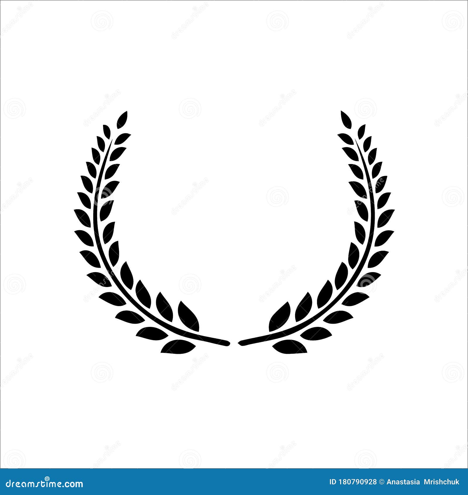 Circular Laurel Foliate Vector Icon. Vector Illustration Stock ...