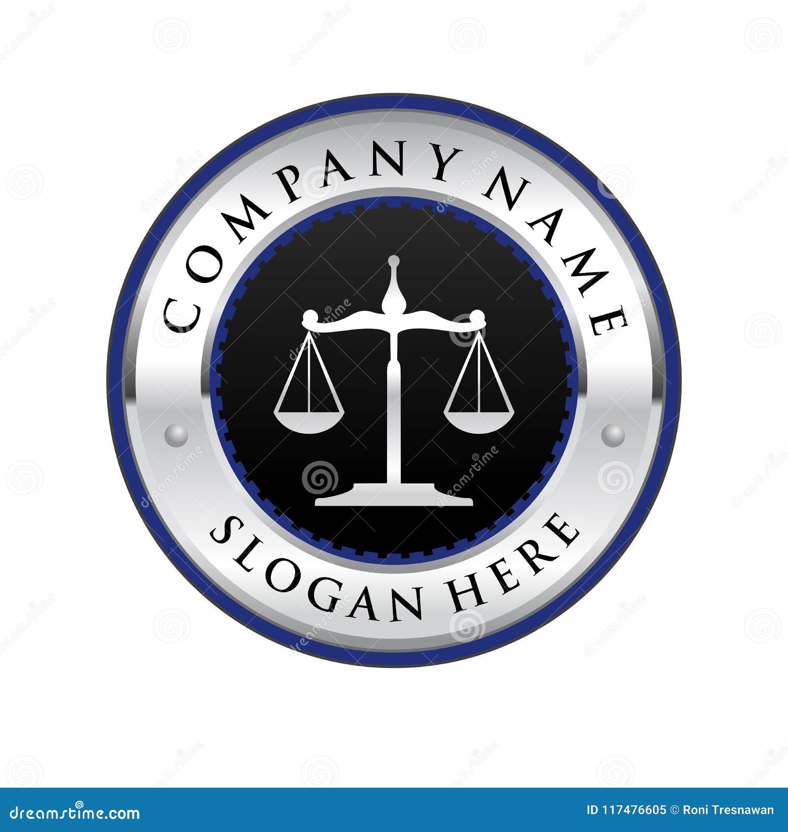 Circular Law Emblem Symbol Logo Design Stock Vector - Illustration of ...