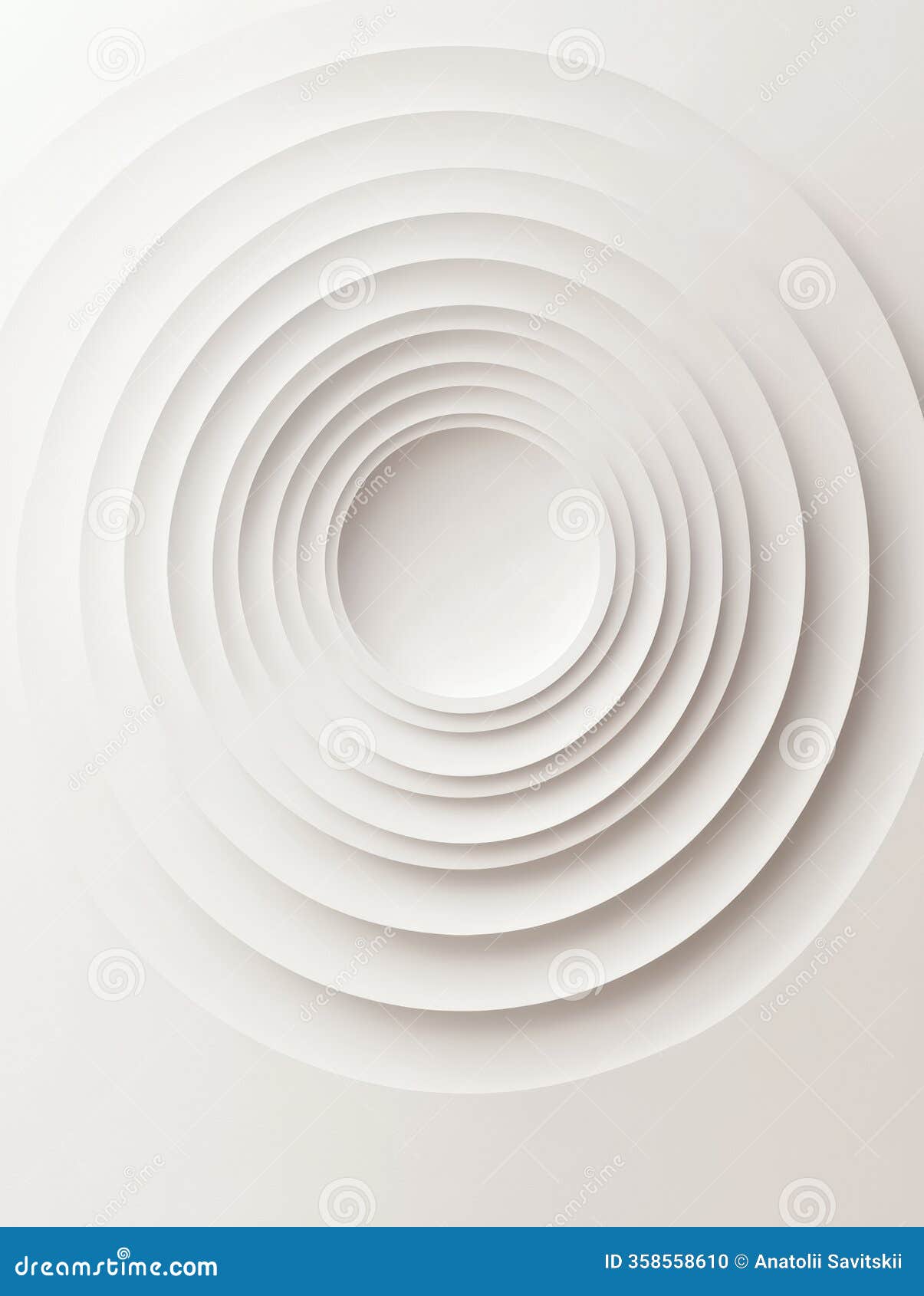 Circular Layers of White Paper Create a Minimalist Design that ...