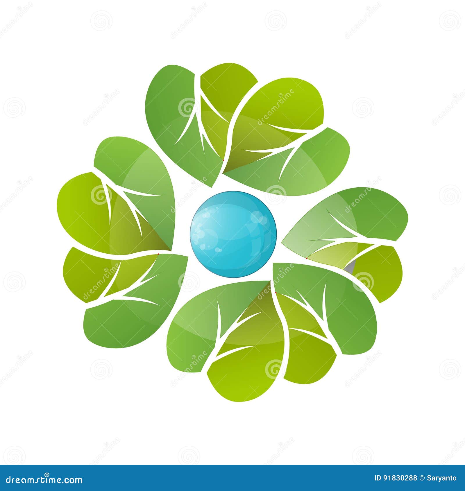 Circular leaf collection stock vector. Illustration of company - 91830288