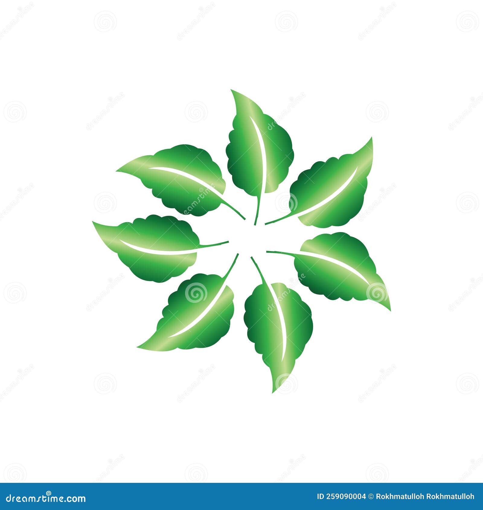 Circular Leaf Illustration Color Icon Design Vector Stock Vector ...