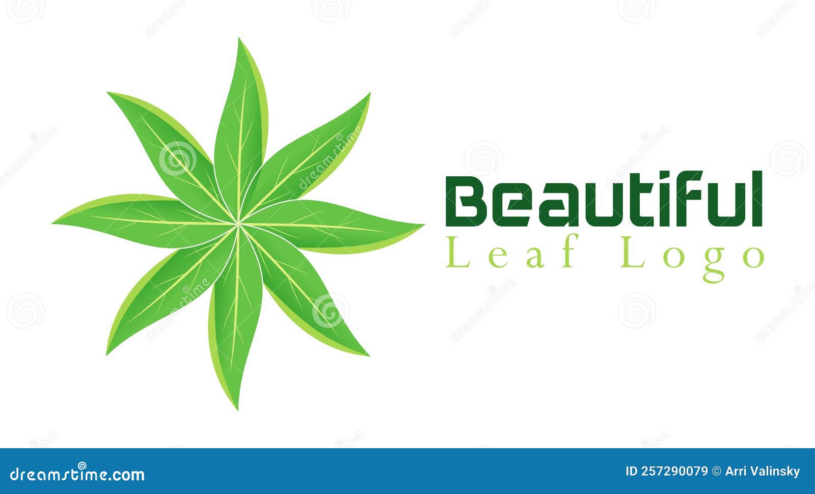 Circular Leaf Logo with Leaf Fiber in the Middle Stock Vector ...