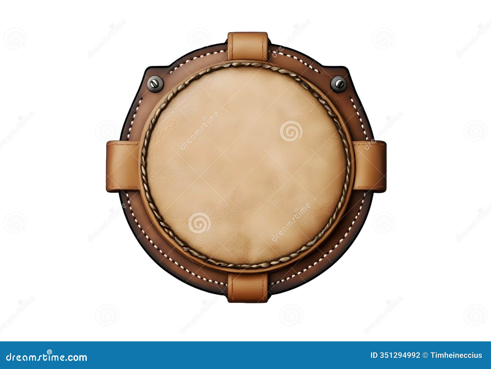 Circular Leather Patch Design for Branding and Labeling Stock ...