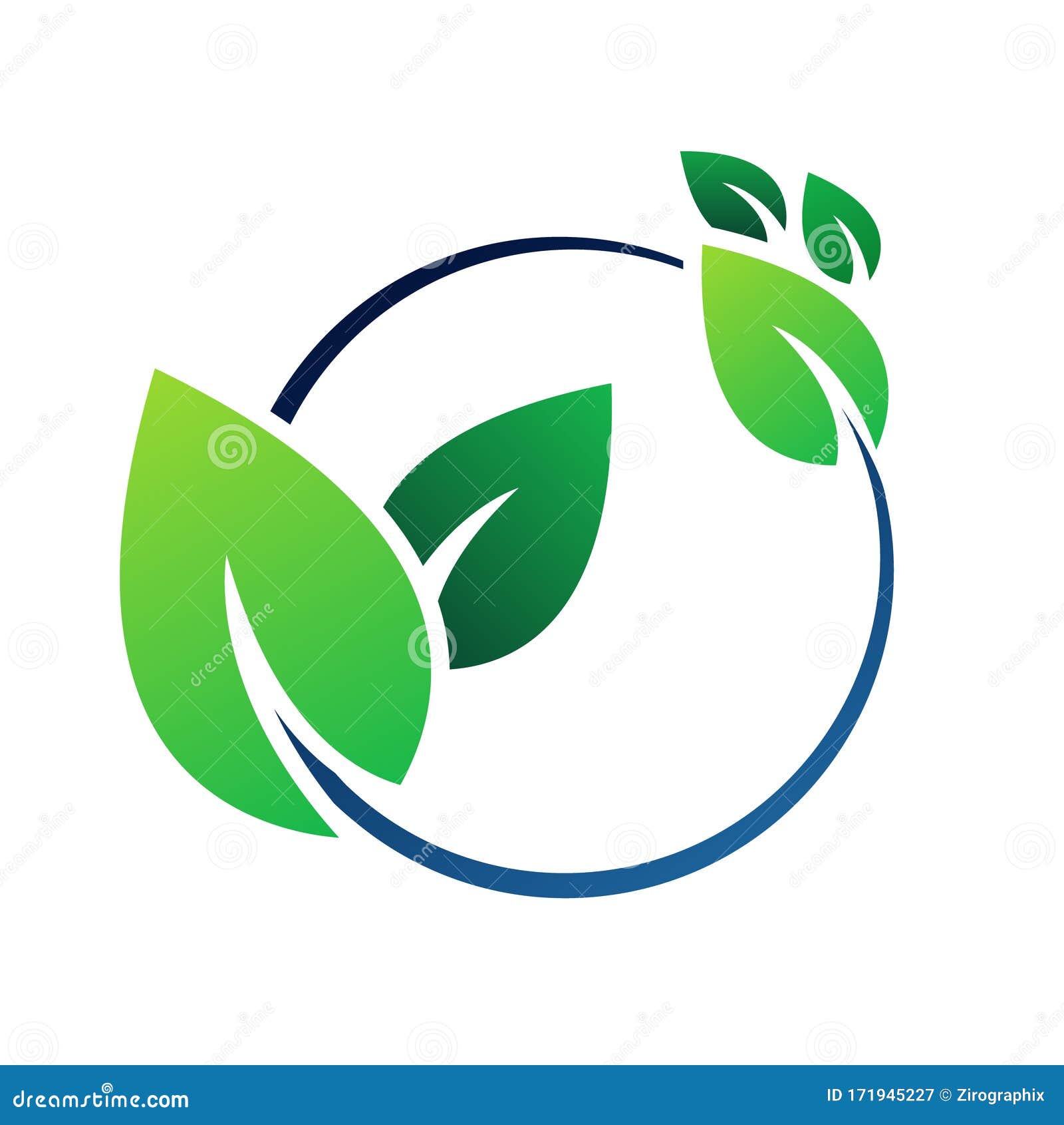 Circular Leaves Vector Illustration Art Stock Vector - Illustration of ...