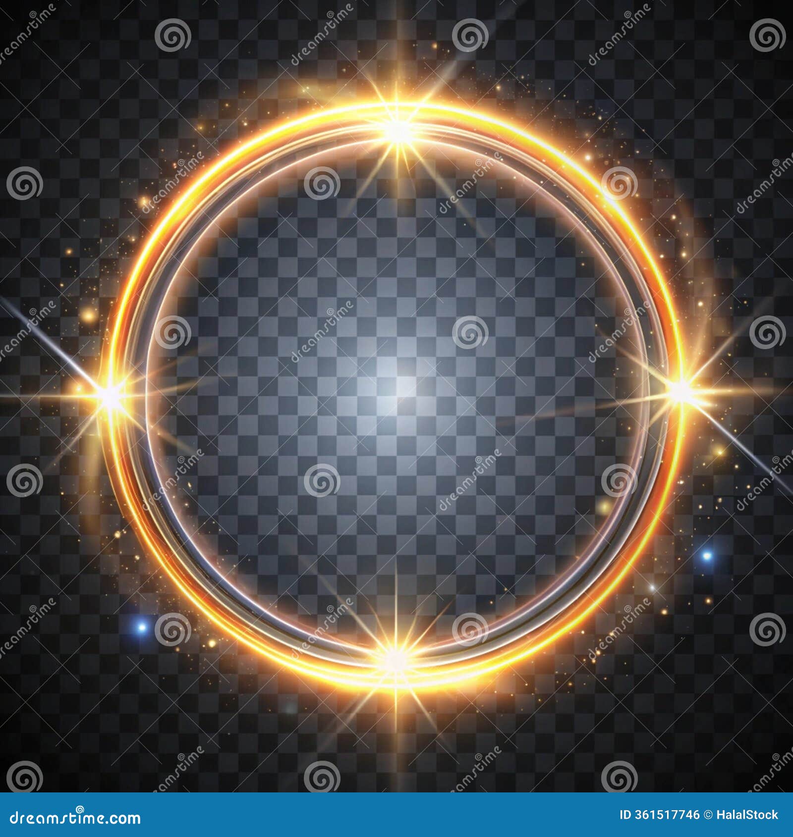 Circular Lens Flare Light Effect Stock Illustration - Illustration of ...