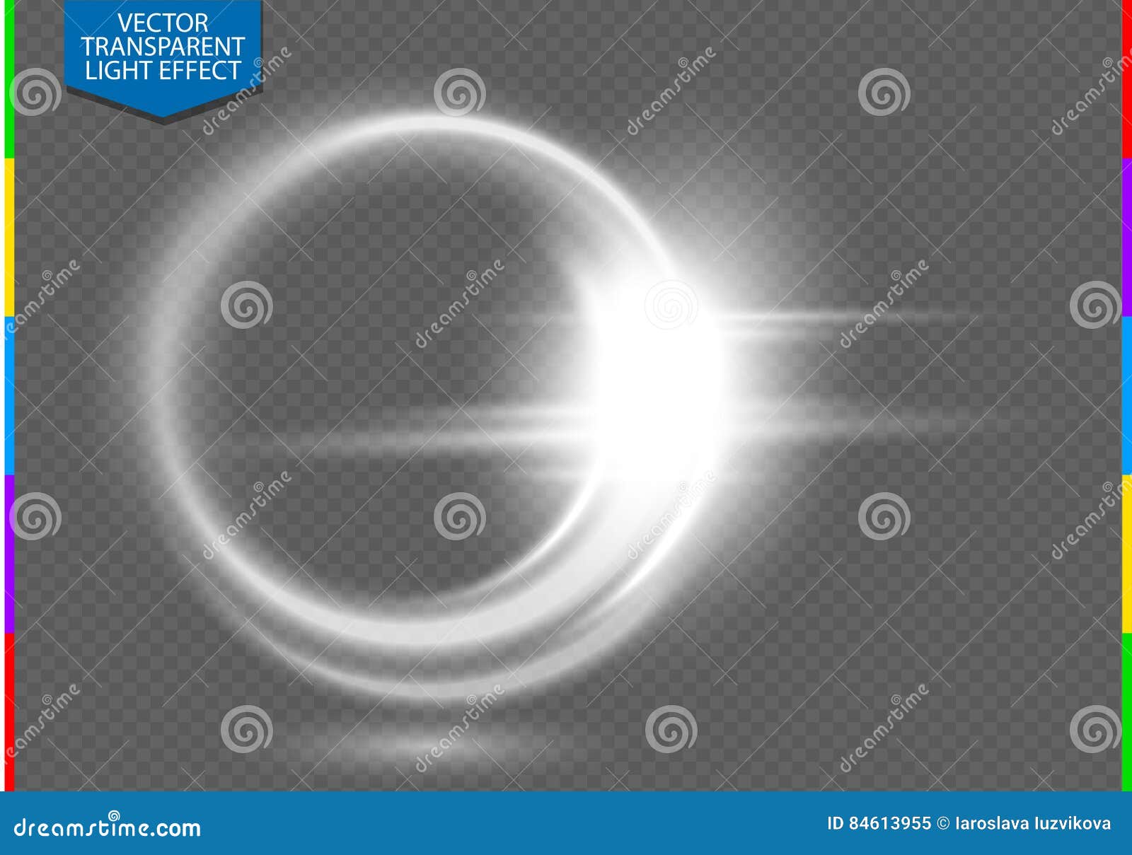 Circular Lens Flare Transparent Light Effect. Transparency in ...