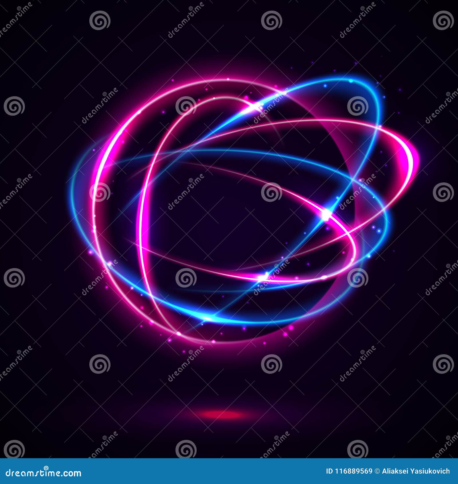 Circular lens flare. stock vector. Illustration of circle - 116889569
