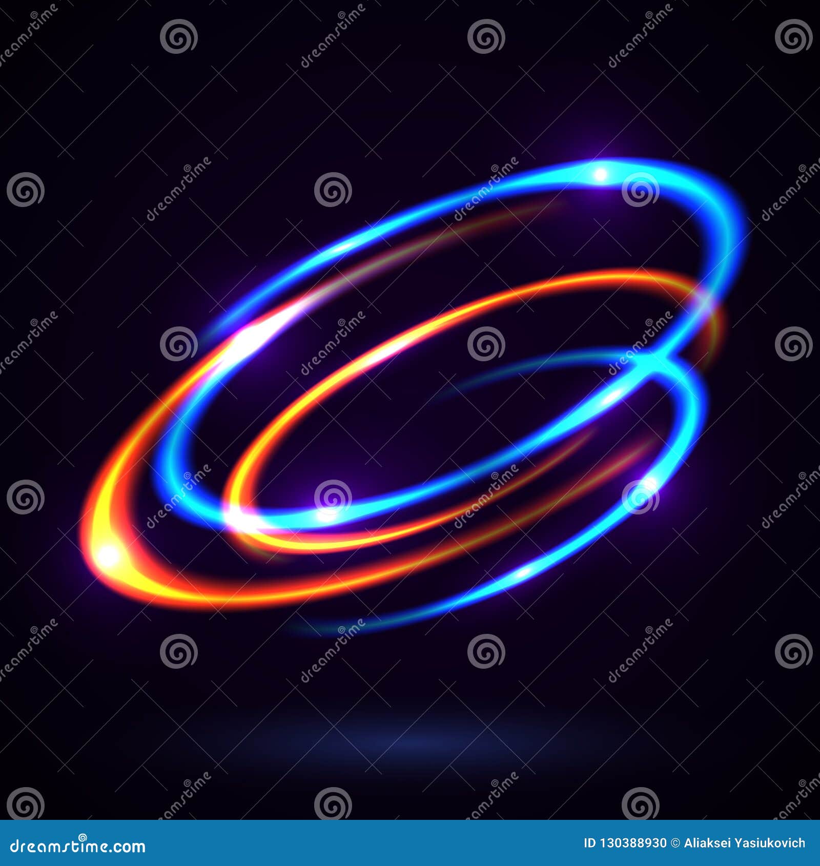 Circular lens flare. stock vector. Illustration of illuminated - 130388930