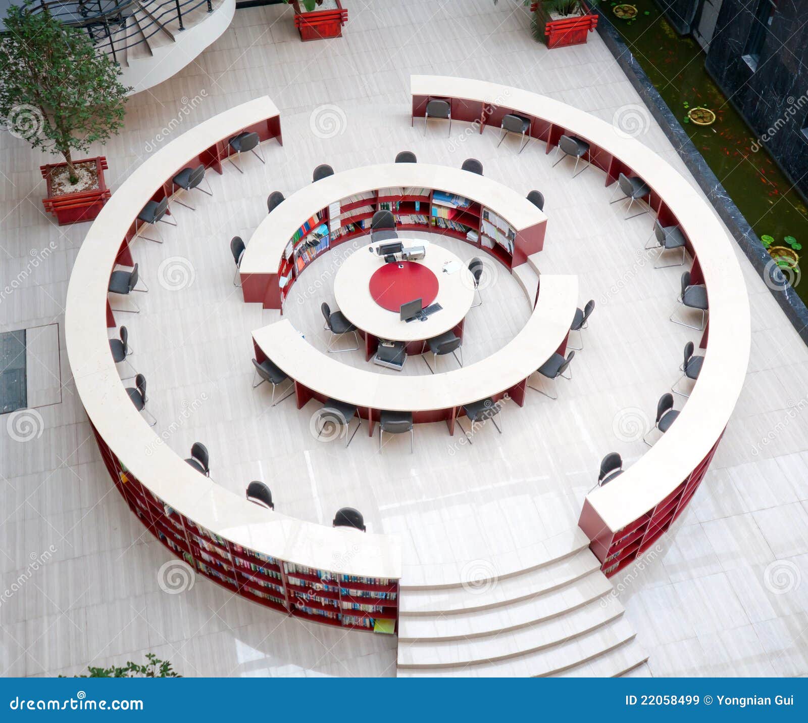 Circular library stock image. Image of reading, view - 22058499