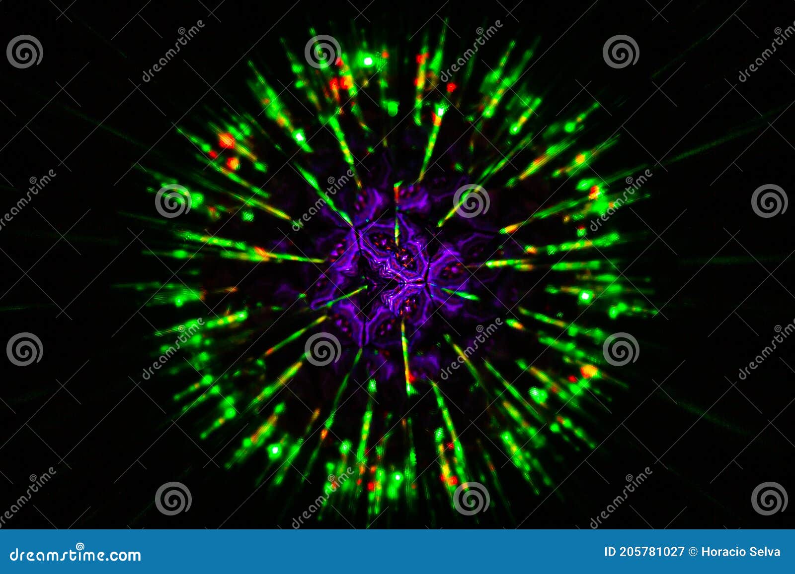 Circular Light Sphere. Representation of the Virus Covid19. Light ...