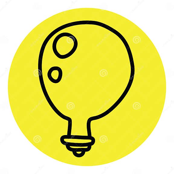 Circular lightbulb, icon stock vector. Illustration of white - 259786582