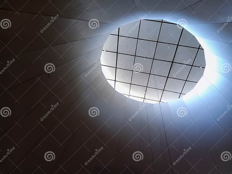 Circular Lighted Ceiling Design of a Modern Building Stock Photo ...