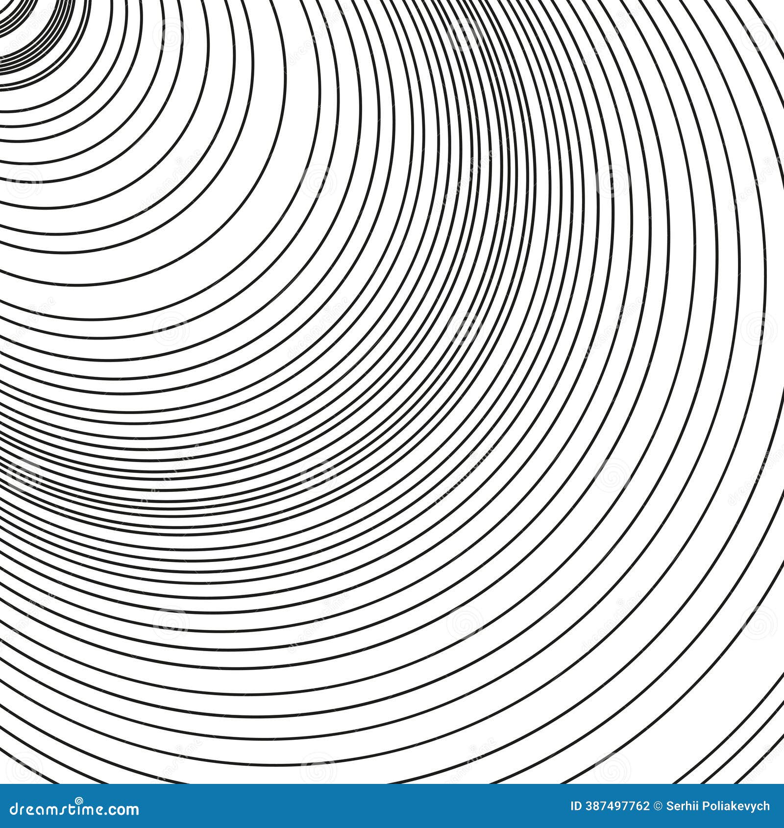 Black Concentric Circle Background. Radial Geometric Pattern Wallpaper ...