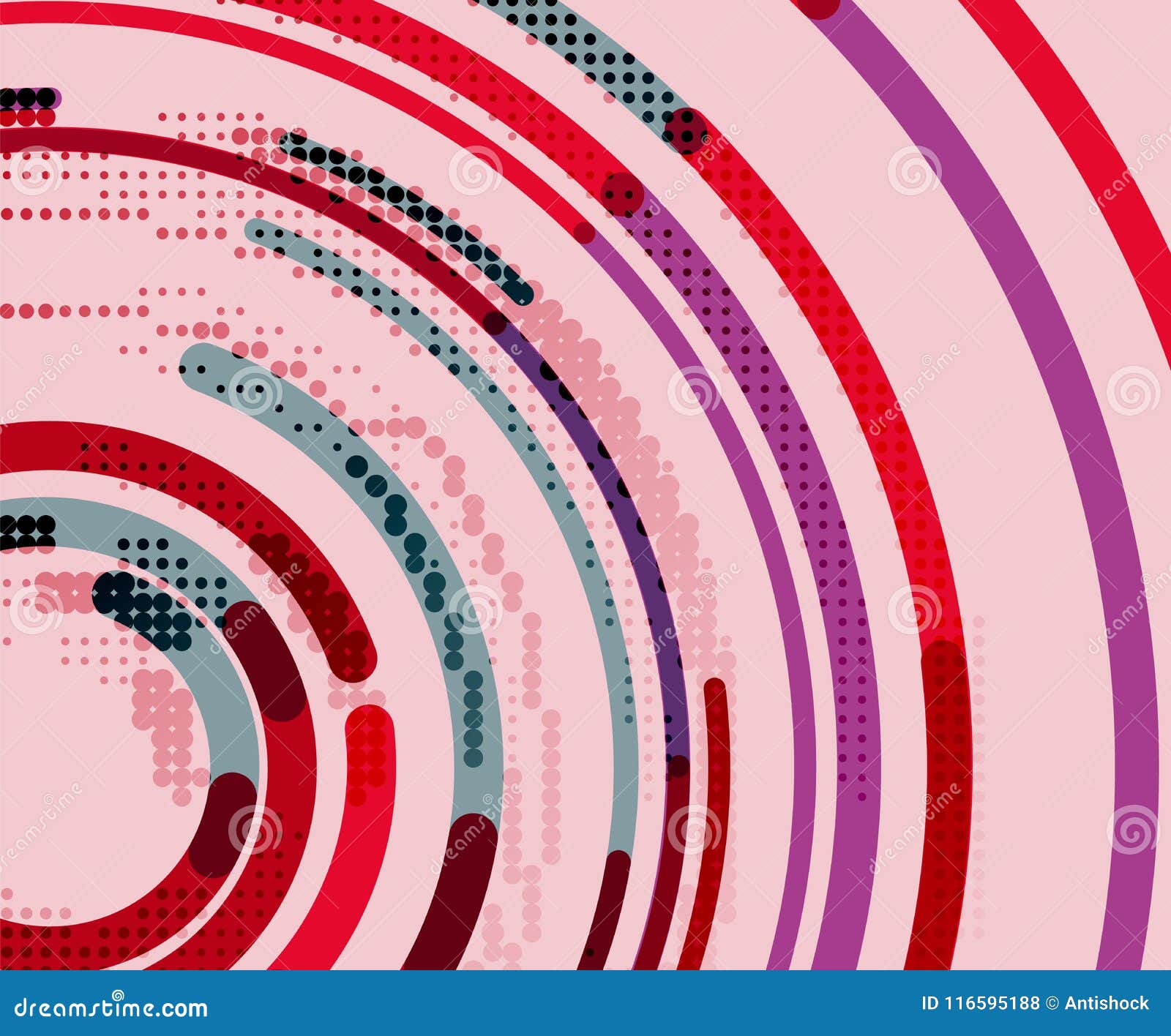 Circular Lines, Circles, Geometric Abstract Background Stock Vector ...