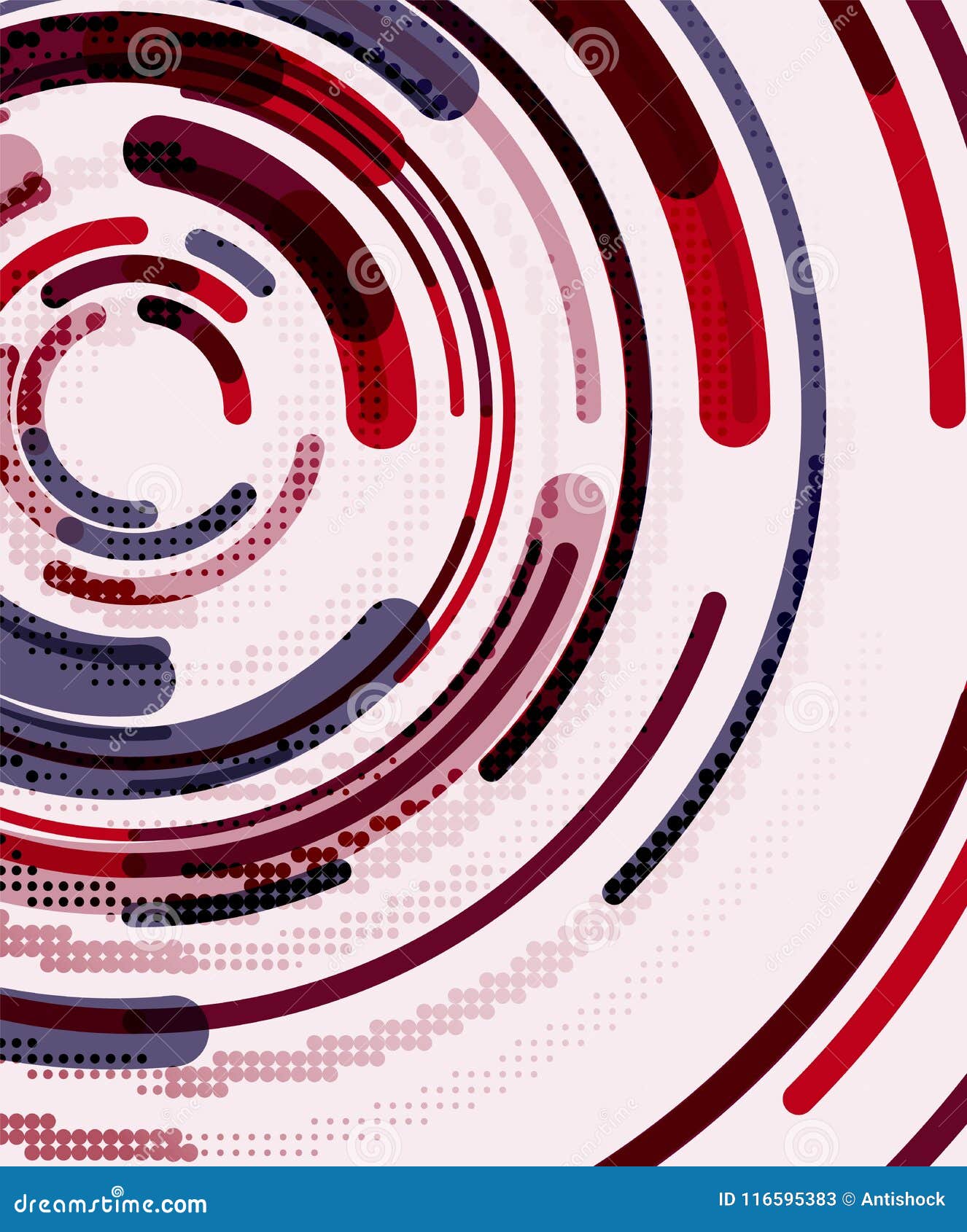 Circular Lines, Circles, Geometric Abstract Background Stock Vector ...