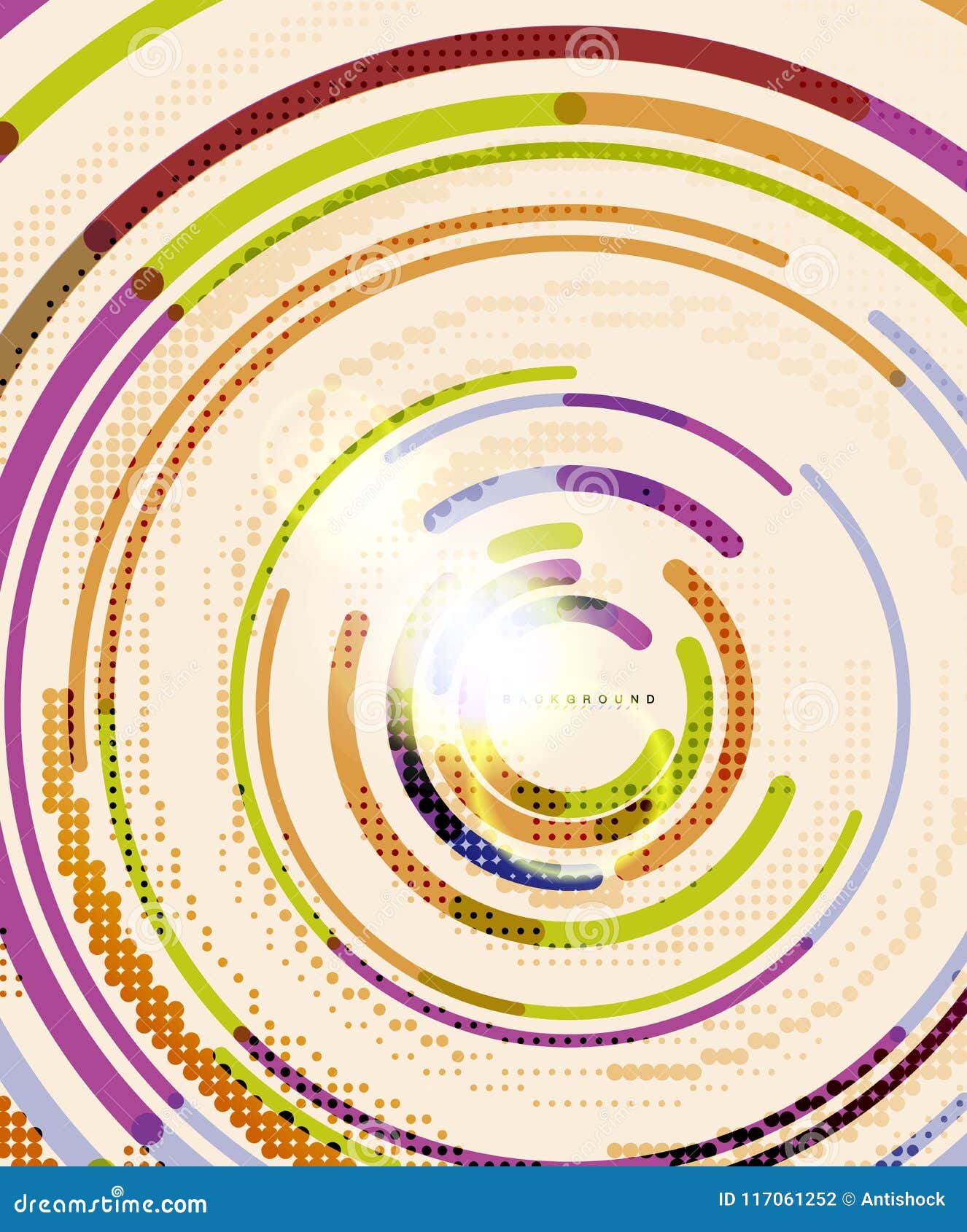 Circular Lines, Circles, Geometric Abstract Background Stock Vector ...